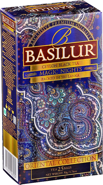 Basilur Tea Oriental Collection Magic Nights (25 Beutel) | Schwarzer ...