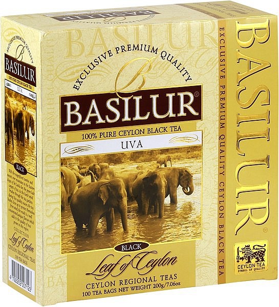 BASILUR Blatt von Ceylon Uva 100x2g | Schwarzer Tee | Teapur