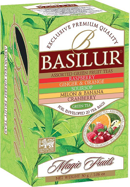 Basilur Tea Magic Fruits – Assorted Green Fruit Teas (20 Beutel ...